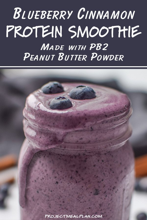 PB2 Peanut Butter Powder Blueberry Cinnamon Smoothie