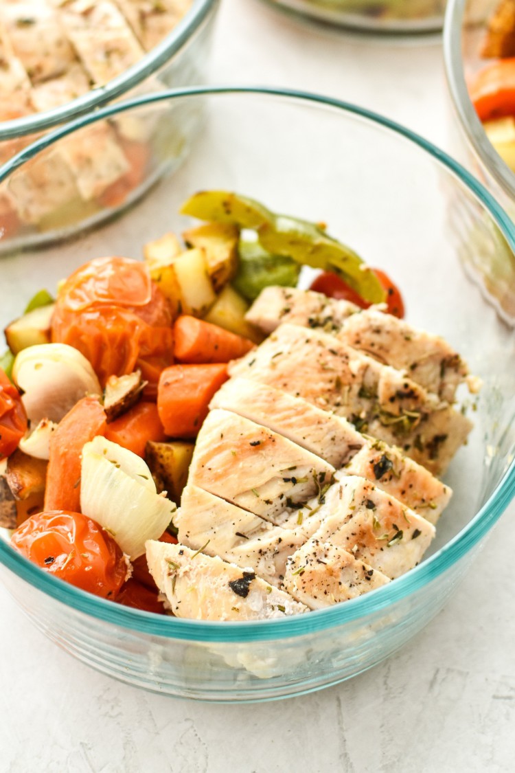 Meal Prep Italian Seasoned Chicken with Roasted Vegetables - Project ...