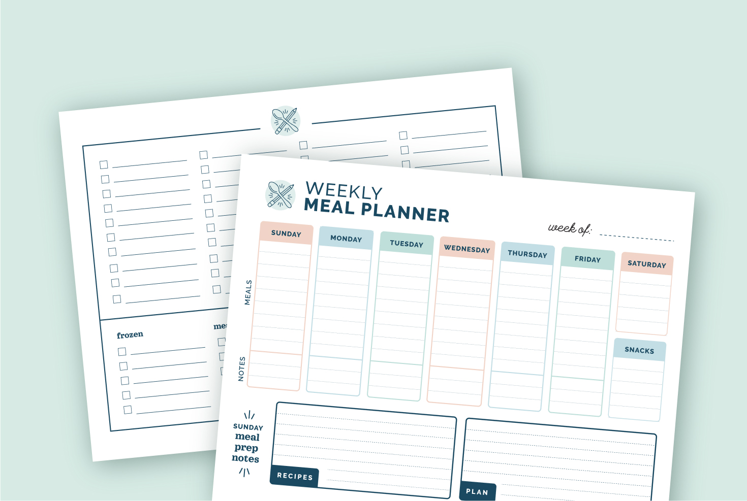 Meal Planning Templates - Project Meal Plan