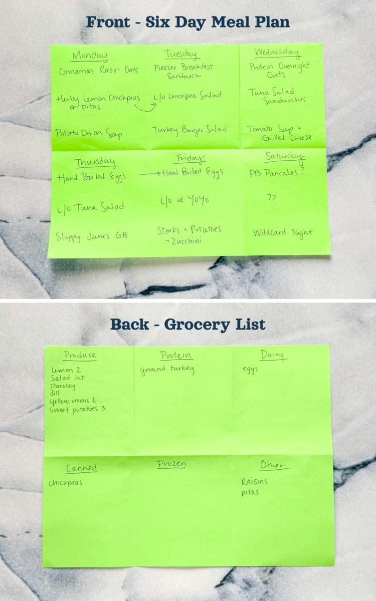 3 Ways to Fold Paper into a Meal Plan - Project Meal Plan