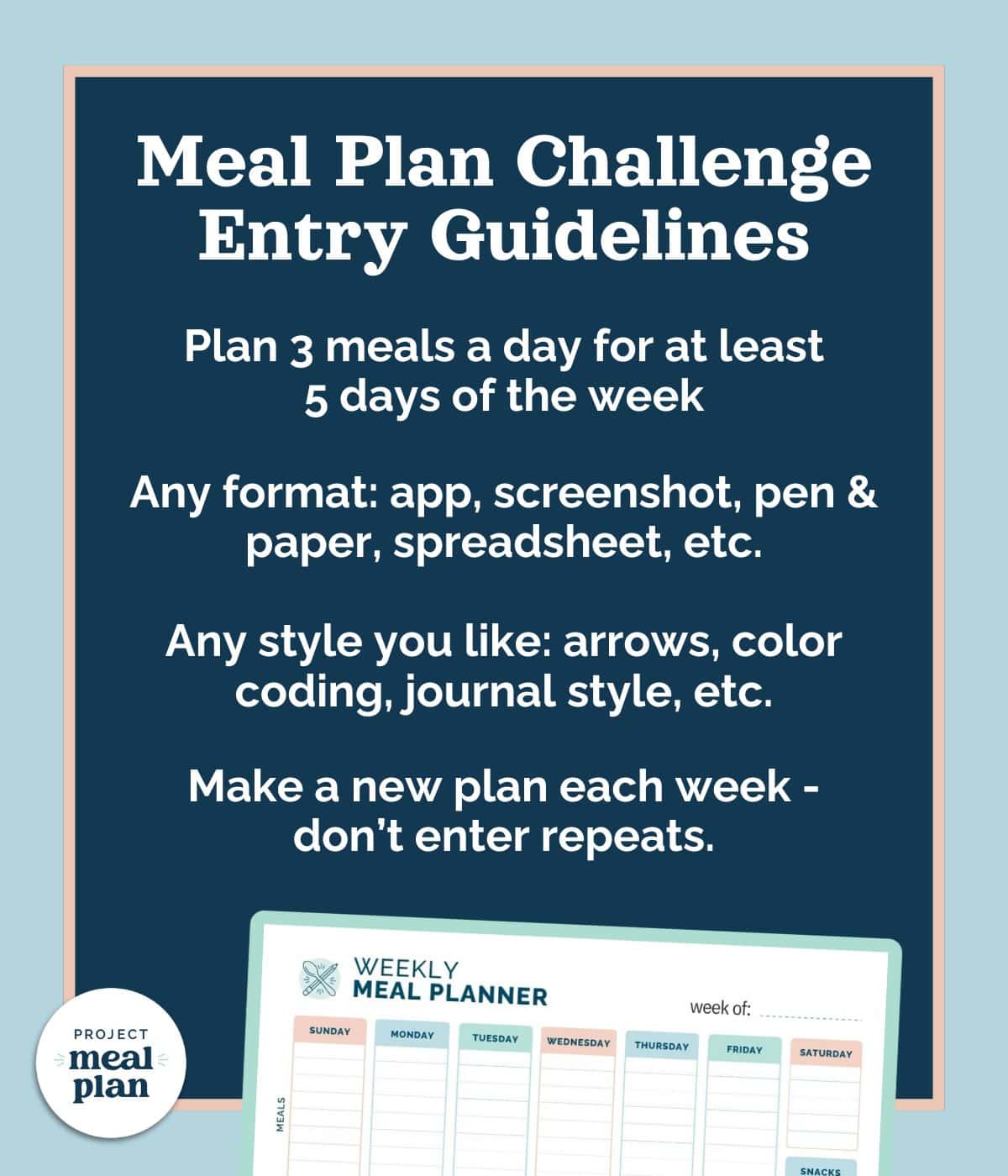 The 4-Week Meal Planning Challenge: January 2026 - Project Meal Plan